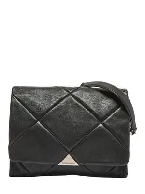 Emporio Armani Diamond-quilted Shoulder Bag - Black
