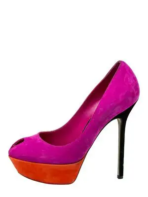 SERGIO ROSSI 135mm Peep-toe Platform Pumps - Pink