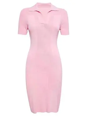 Jacquemus Ribbed Knit Mini Dress - Pink