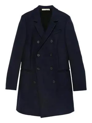 Balenciaga Pre-owned 2000s Double-breasted Wool Coat - Blue