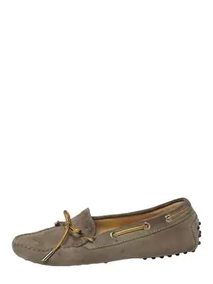 TOD'S Suede Boat Shoes - Neutrals
