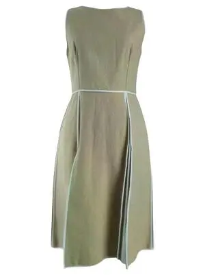 Fendi Pleated Midi Dress - Neutrals