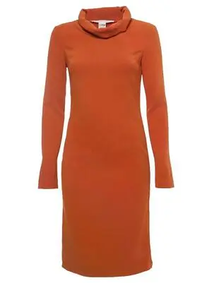 Diane Von Furstenberg Vintage Turtleneck Mini Dress - Brown