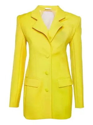AREA Crystal-embellished Blazer Dress - Yellow