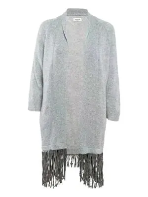 Zadig&Voltaire Fringe-detail Cashmere Cardigan - Grey