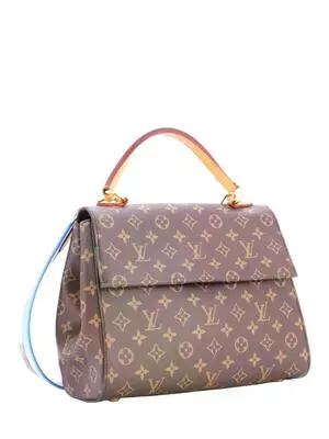 LOUIS VUITTON Cluny Top Handle Mm Shoulder Bag Monogram Canvas - Brown