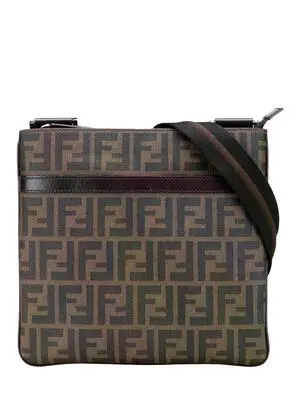Fendi Zucca Coated Canvas Crossbody Bag - Brown