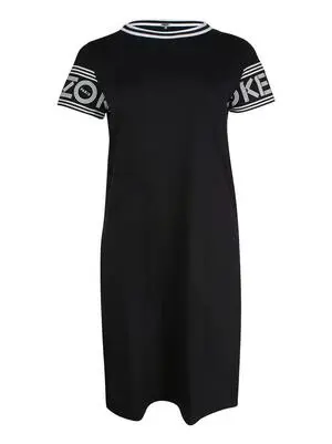 Kenzo Logo-print T-shirt Midi Dress - Black