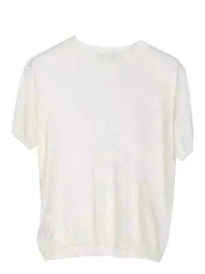 Prada 2010s Crew-neck Knitted Silk Top - White