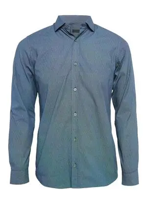 Zegna Patterned Cotton Shirt - Blue