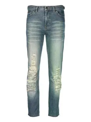 Dolce & Gabbana 2000s Ripped Slim-fit Jeans - Blue