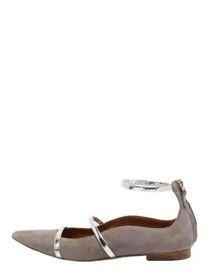 MALONE SOULIERS Suede Ballet Flats - Grey