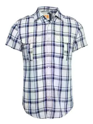BOSS 2024 Plaid Pocket Shirt - White