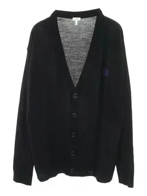 Loewe Anagram Embroidery Cardigan - Black