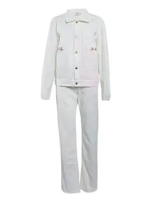 Gucci Buttoned Denim Set - White