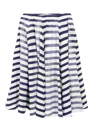 Prada 2010s Striped Midi Skirt - Blue