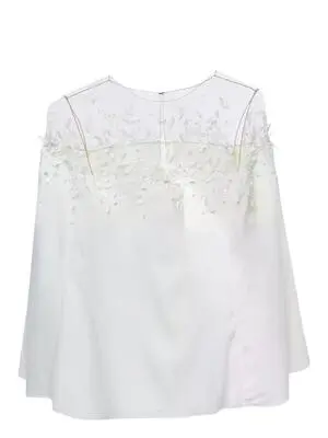 OSCAR DE LA RENTA Floral-Embellished Top