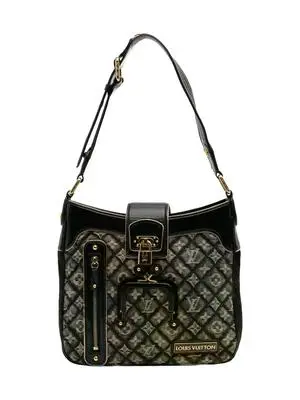 LOUIS VUITTON 2006 Quilted Monogram Denim Musette Shoulder Bag - Black