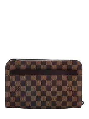 LOUIS VUITTON Pochette Saint Louis Damier Clutch - Brown