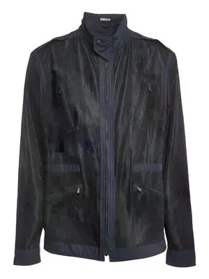 Bottega Veneta Zip-pocket Mesh Jacket - Black