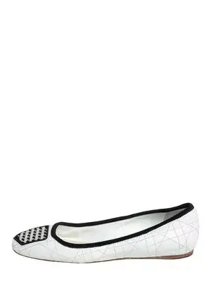 DIOR Cannage-Stitch Leather Ballet Flats