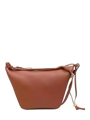 Loewe Mini Leather Hammock Hobo Satchel - Brown