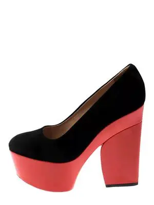 CELINE 140mm Suede Platform Pumps