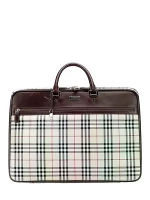 Burberry House Check Canvas Travel Bag - Brown