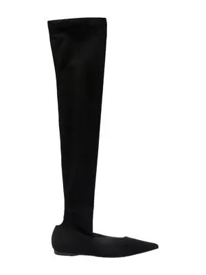 Dolce & Gabbana Thigh-high Pointed-toe Boots - Black
