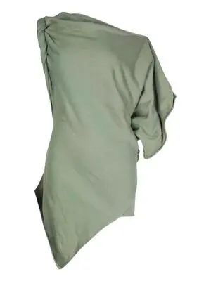 Attico Draped Asymmetric T-shirt - Green