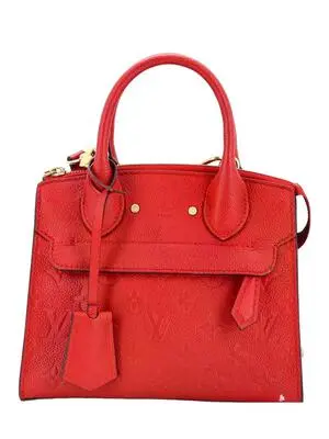LOUIS VUITTON Pont Neuf Mini Satchel Monogram Empreinte Leather Handbag - Red