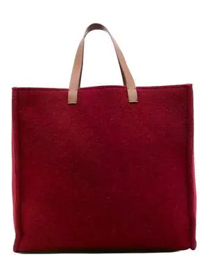 Fendi Felt Shopping Tote Bag - Red