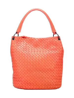 Bottega Veneta 2010 Nappa Intrecciato Bucket Bag - Orange