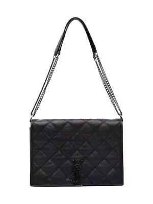 Saint Laurent Mini Quilted Lambskin Becky Chain Shoulder Bag - Black