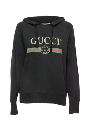 Gucci Embroidered Hoodie - Black