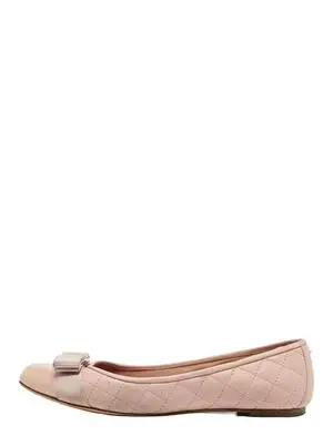 FERRAGAMO Leather Ballet Flats - Pink