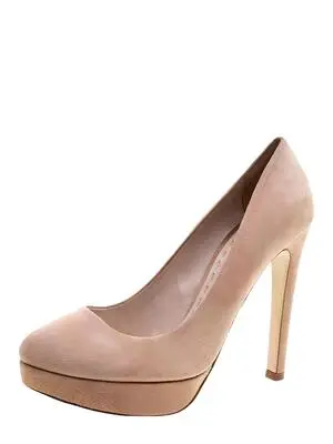 Miu Miu 125mm Suede Pumps - Neutrals