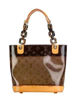 LOUIS VUITTON 2003 Monogram Cabas Sac Ambre Pm Tote Bag - Brown