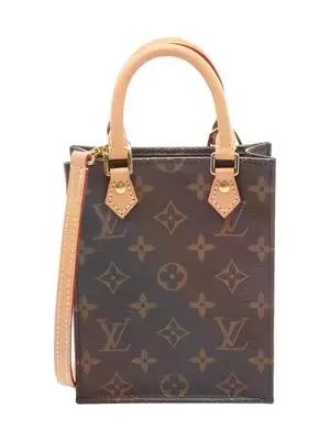 LOUIS VUITTON Monogram Petite Sac Tote Bag - Brown