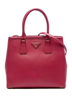 Prada Saffiano Lux Parabole Satchel - Red