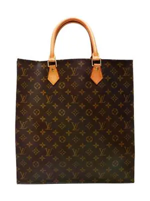 LOUIS VUITTON Monogram Sac Plat Tote Bag - Brown