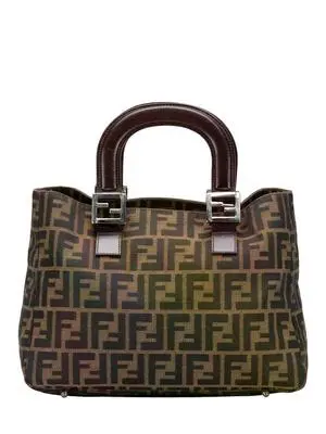Fendi 20th Century Zucca Canvas Twins Tote Bag - Brown