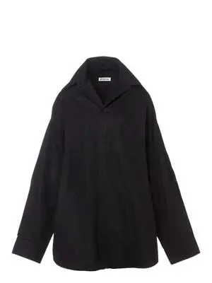 Balenciaga 2022 Lifted-collar Shirt - Black