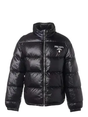 Prada 2022 Logo-detail Down Jacket - Black
