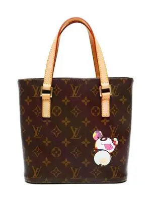 LOUIS VUITTON X Takashi Murakami 2004 Panda Vavin Pm Monogram Tote Bag - Brown