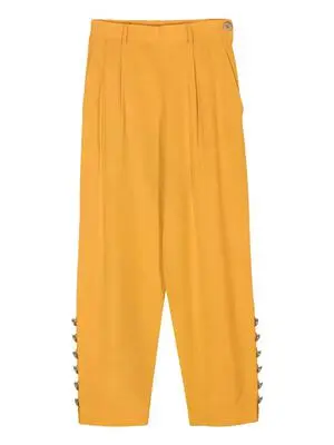 Saint Laurent Pre-owned 1980s Pleat-detail Trousers - Yellow