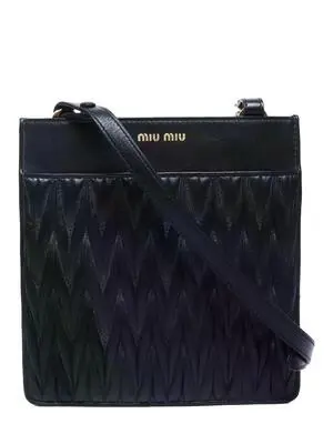 Miu Miu Pre-owned Matelassé Shoulder Bag - Black