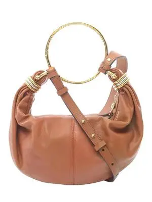 Chloé Small Bracelet Hobo Leather Tote Bag - Brown