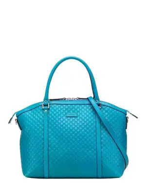 Gucci Large Microguccissima Dome Satchel - Blue