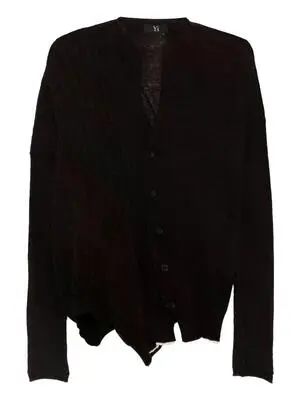 Yohji Yamamoto 2000s Knitted Wool Jacket - Brown